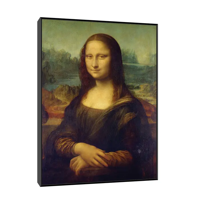 Canvas Slika na platnu Mona Lisa, Leonardo da Vinci, Sa ramom, 30 x 40 cm, Crni