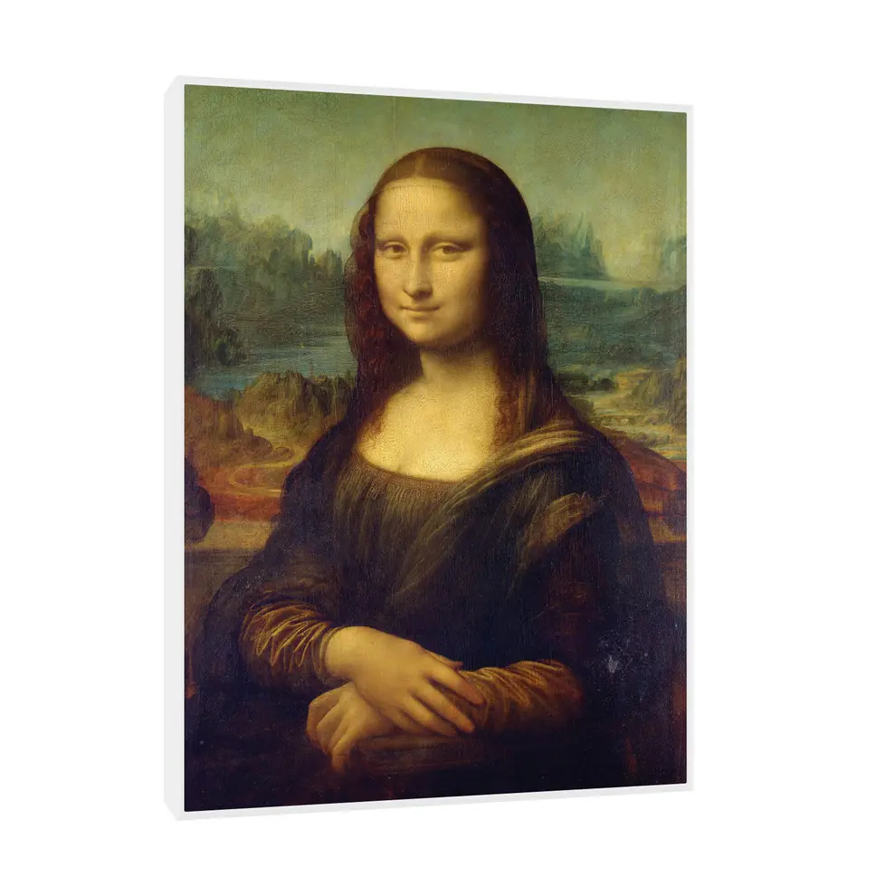 Canvas Slika na platnu Mona Lisa, Leonardo da Vinci, Sa ramom, 30 x 40 cm, Beli