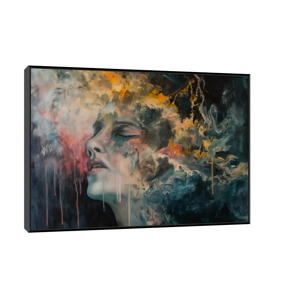 Canvas Slika na platnu Delikatna Gracija, Sa ramom, 45 x 30 cm, Crni