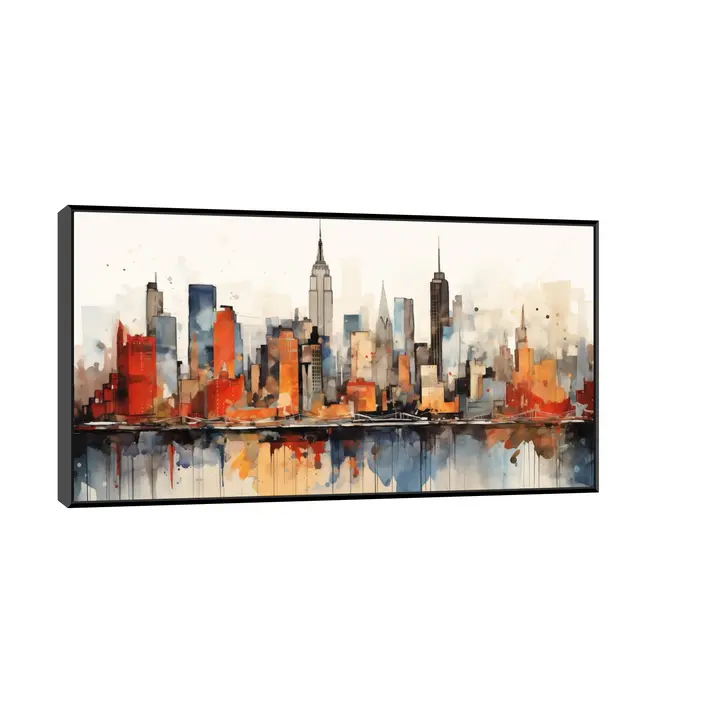 Canvas Slika na platnu New York, Sa ramom, 120 x 60 cm, Crni