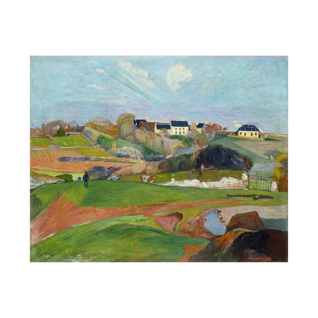 Canvas Slika na platnu Landscape at Le Pouldu, Paul Gauguin, 75x60cm