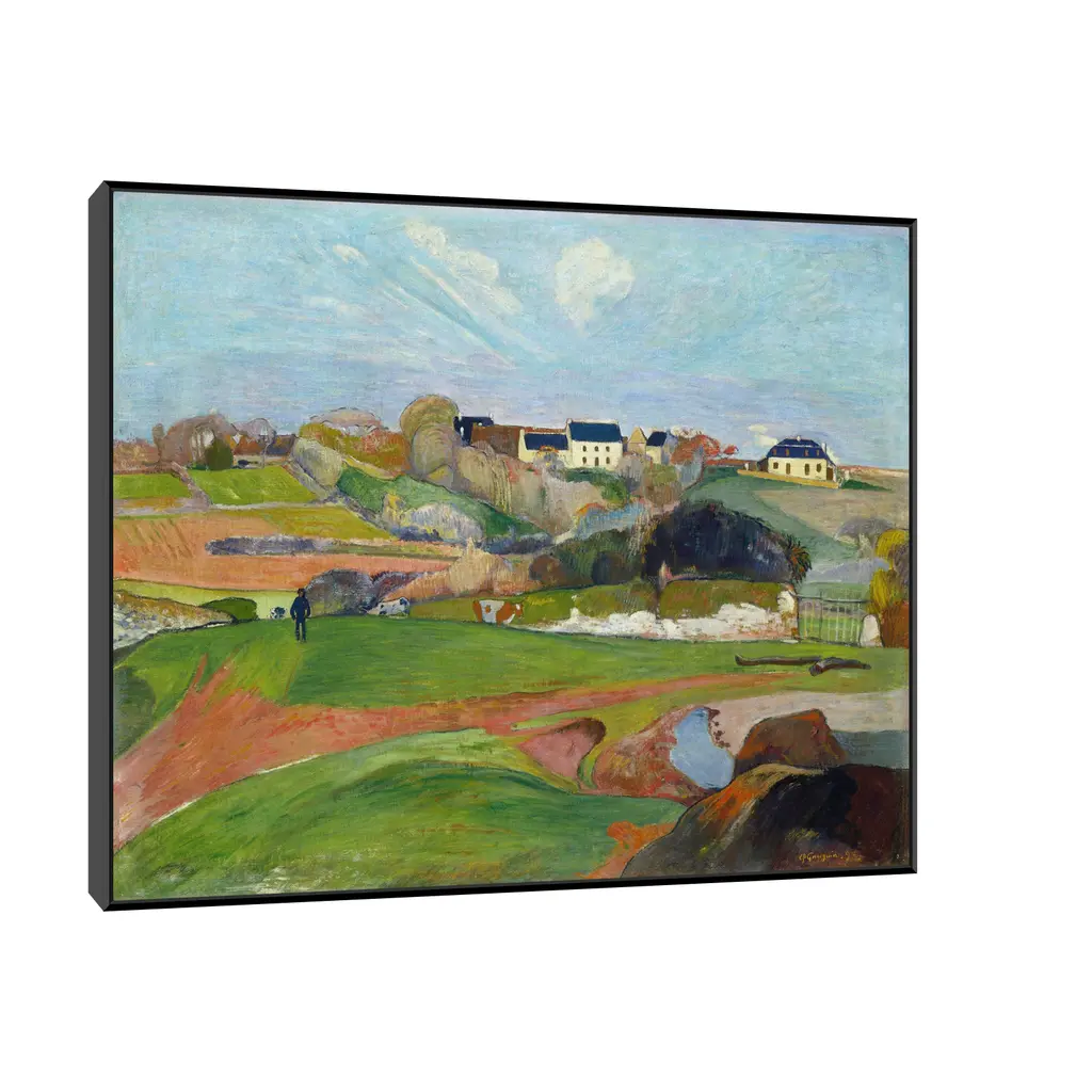 Canvas Slika na platnu Landscape at Le Pouldu, Paul Gauguin, 50x40cm, Sa ramom, Crni