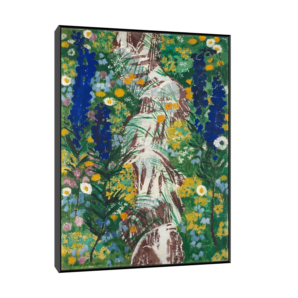 Canvas Slika na platnu Blumen am Bach, August Babberger, 30x40cm, Sa ramom, Crni