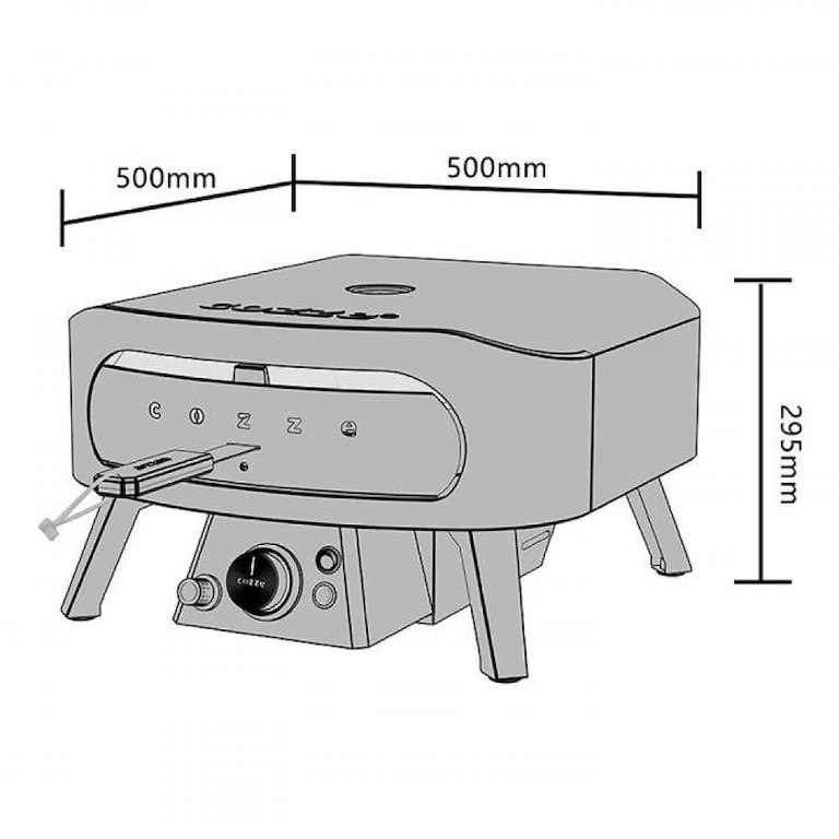 COZZE PIZZA PEĆ BLACK EDITION 13” SA ROTIRAJUĆIM KAMENOM