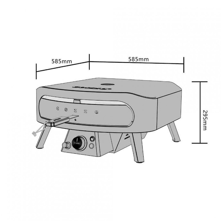 COZZE PIZZA PEĆ BLACK EDITION 17” SA ROTIRAJUĆIM KAMENOM