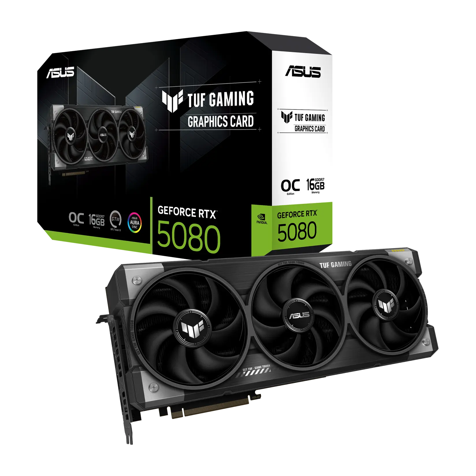 ASUS Grafička kartica GeForce RTX 5080 TUF Gaming, 16GB, Tamnosiva