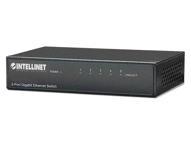 Intellinet Switch, 5-portni Gigabit, Crni