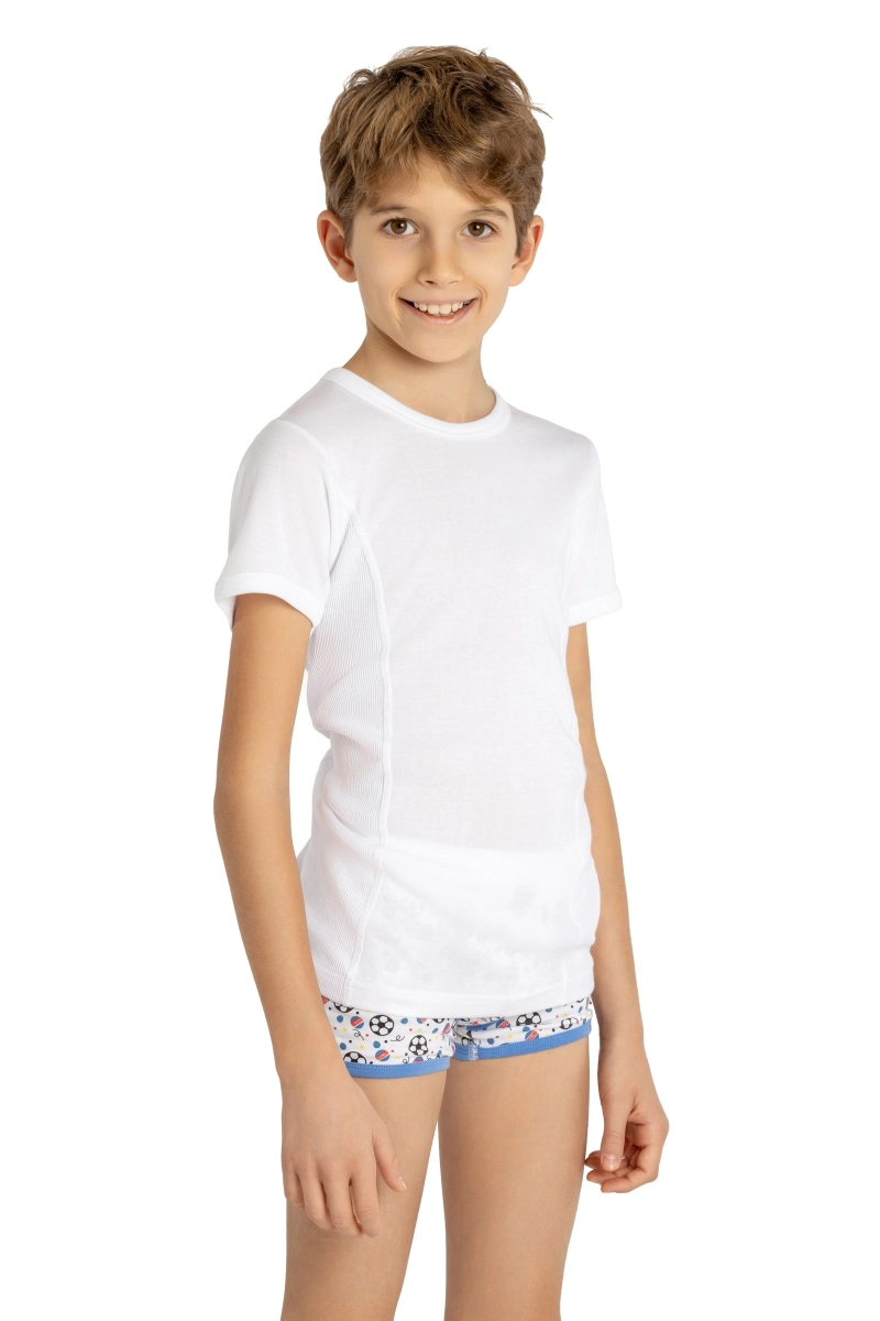 Dečija muška majica kratak rukav - 4063-4066 - Bela