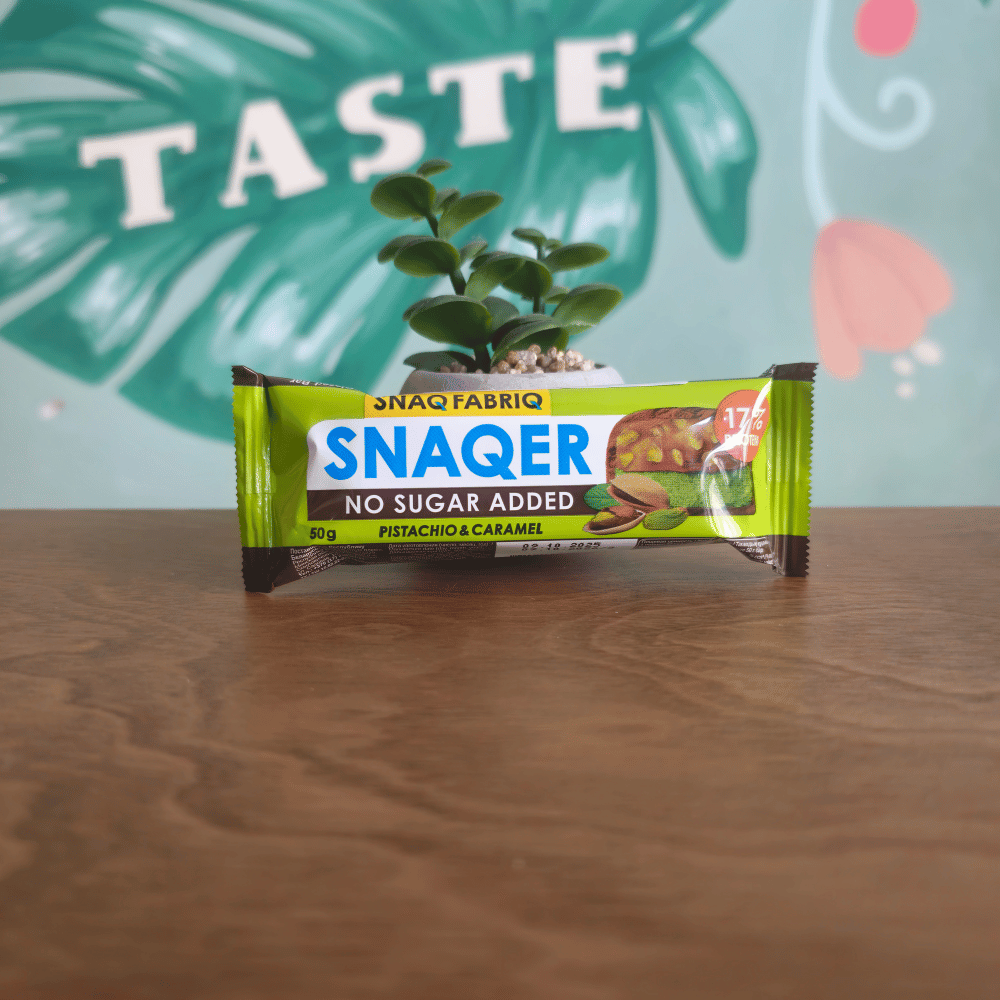 Snaqer – Pistachio & Caramel 50g