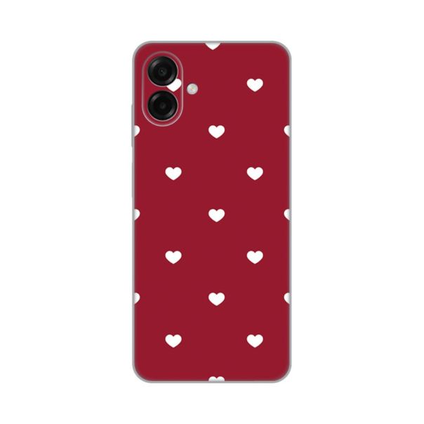 Maska za Samsung A075F Galaxy A07 Burgundy Hearts Silikonska Print Skin