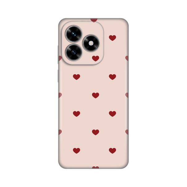 Maska za Honor X5c Plus Beige Hearts Silikonska Print