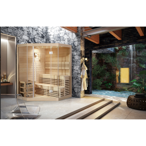 Nero Sauna soba kanadski Hemlock 1800x1800x1900mm