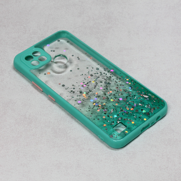 Maska za Realme C21 Frame Glitter mint