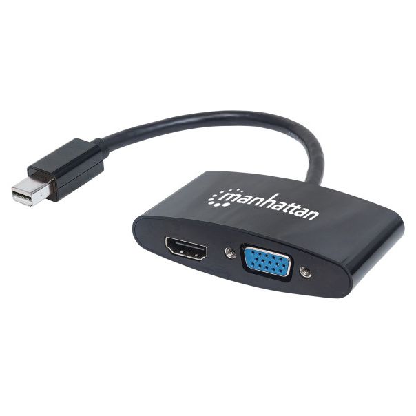 MANHATTAN Adapter 152709 Mini DisplayPort/M - HDMI/VGA F Crni
