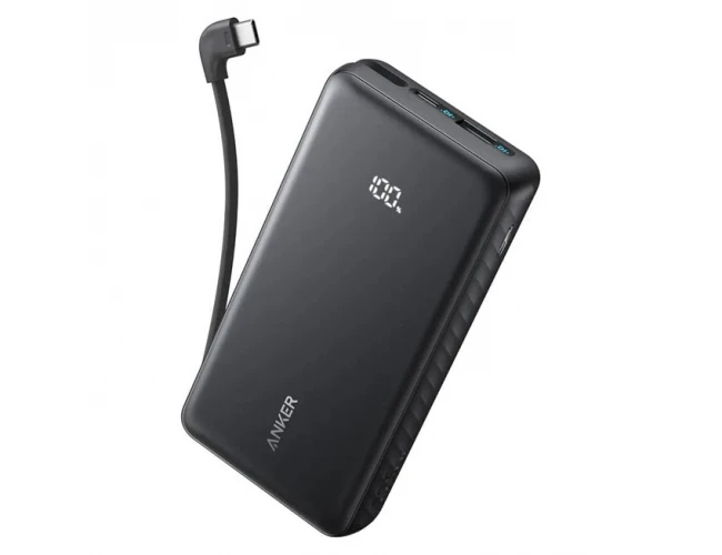 Anker Zolo powerbank 20000mAh sa ugrađenim kablom 22.5W crni