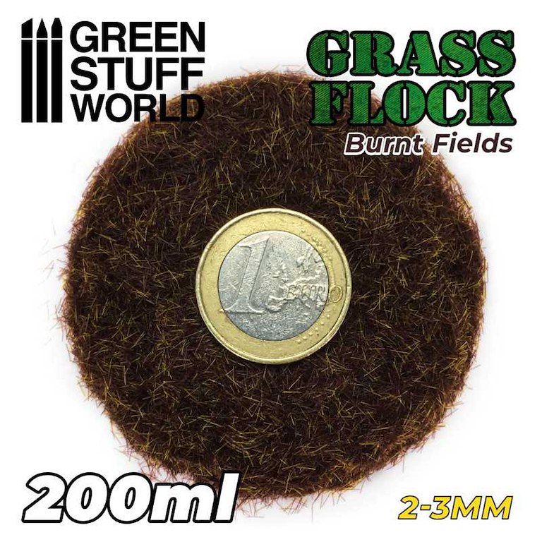 Grass Flock - BURNT FIELDS 2-3mm (200ml)