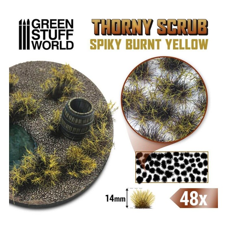 Thorny SPIKY Scrub - BURNT YELLOW