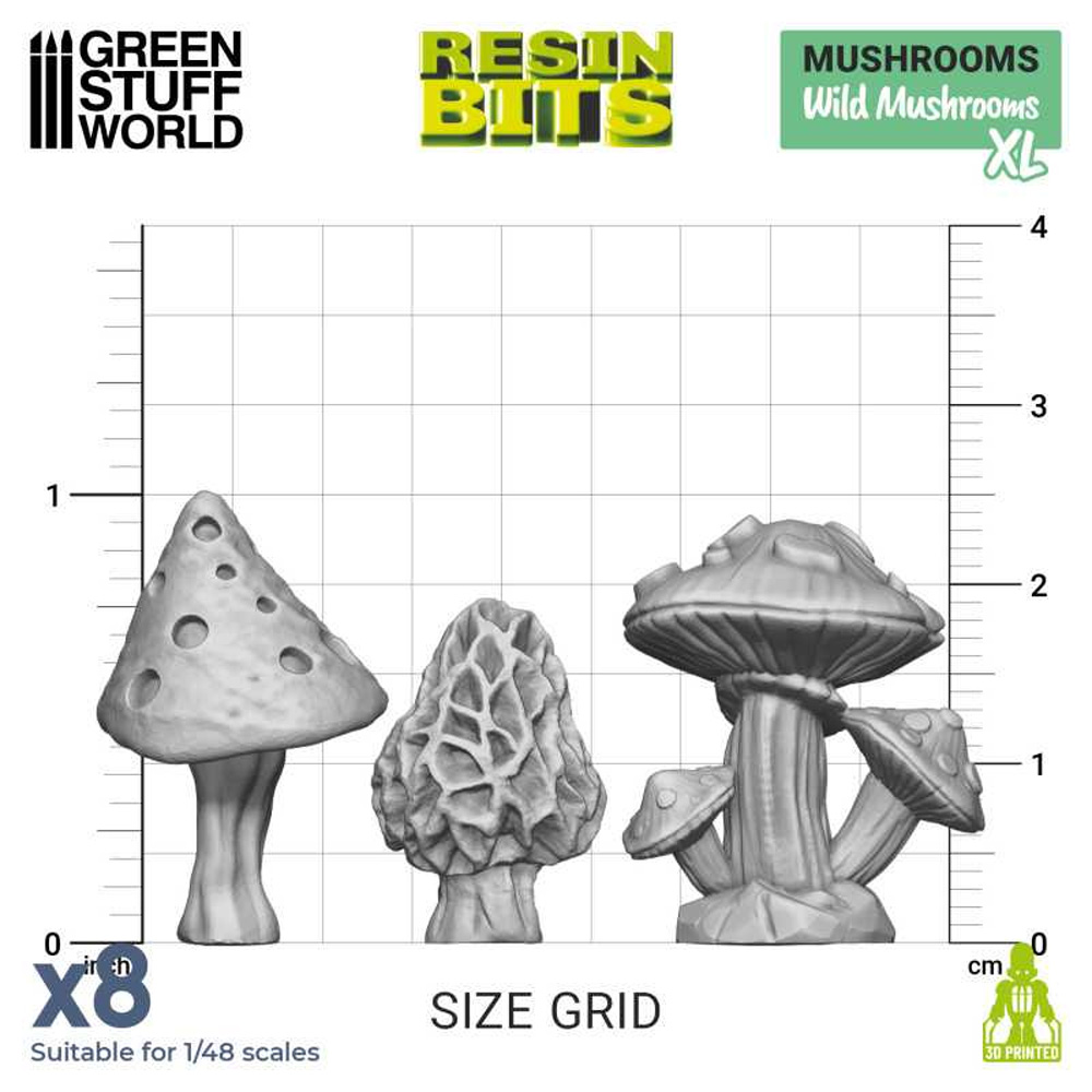 3D Printed - Plants - WILD MUSHROOMS XL