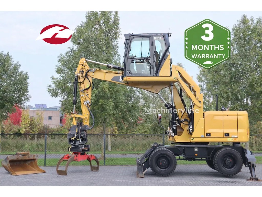 Caterpillar M314 07A | ELEVATING GRAB | ROTOTILT | BSS | GRAB | WARRANTY bager točkaš