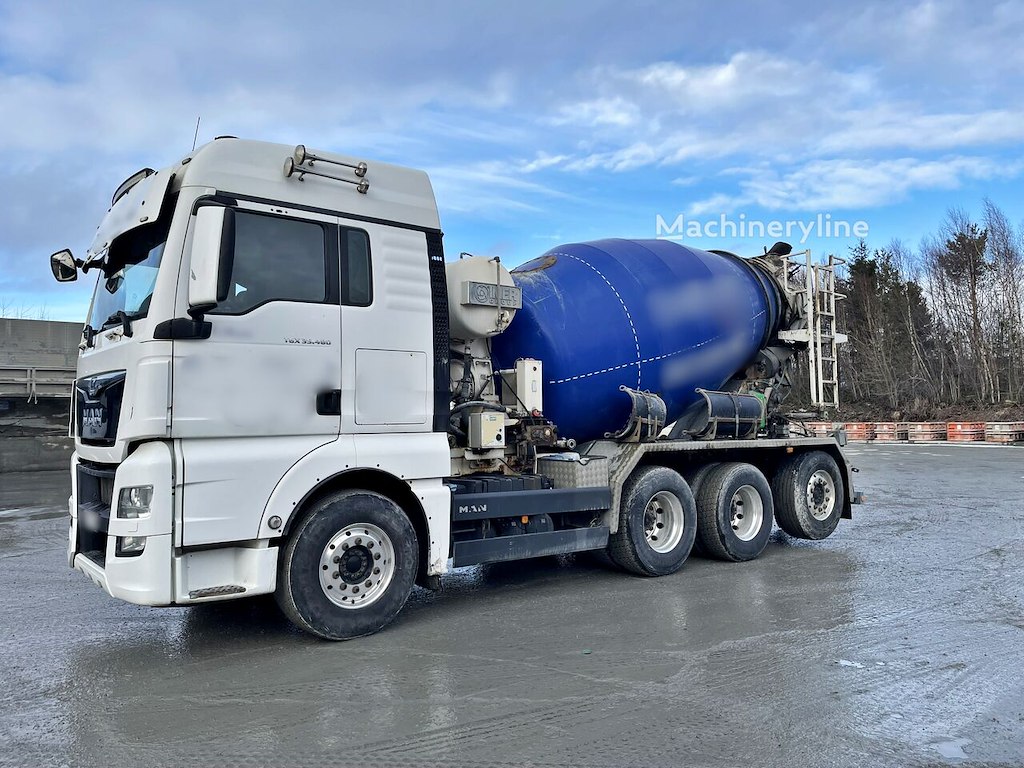 MAN TGX 35.480 *8x4 *IMER 9m3 *EURO 6 *ALLOY *LIKE NEW kamion s mešalicom za beton