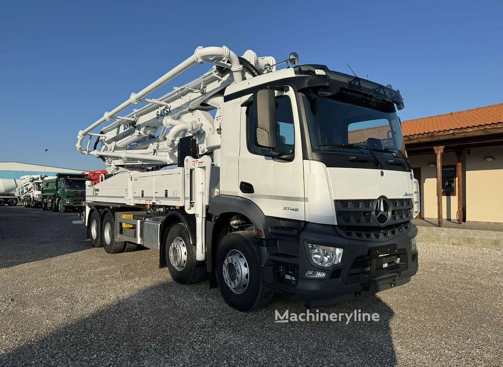 Schwing S43SX na šasiji Mercedes-Benz AROCS 3746 pumpa za beton