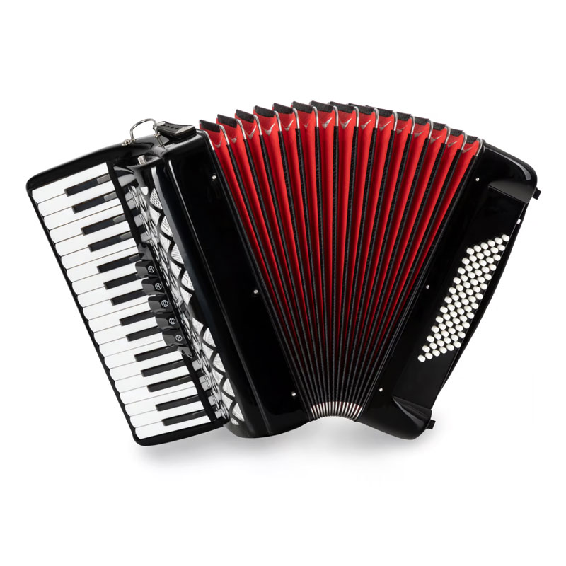 Classic Cantabile 72 Bass Accordion „Secondo V“ Black