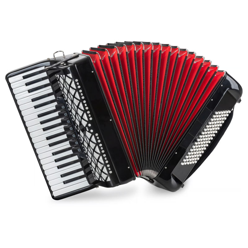 Classic Cantabile 96-Bass Accordion „Secondo V“ Black