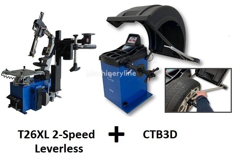 Novi TyreON 26 Inch leverless tyre changer with airbooster + fully automatic demonterka