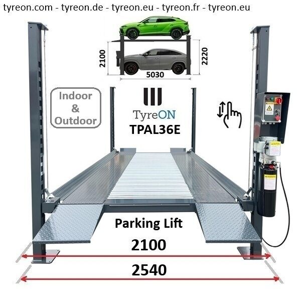 Nova TyreON TPAL36E 4 post parking lift- 3.6T - Liftingheight 222 cm - 480 c četvorostubna dizalica