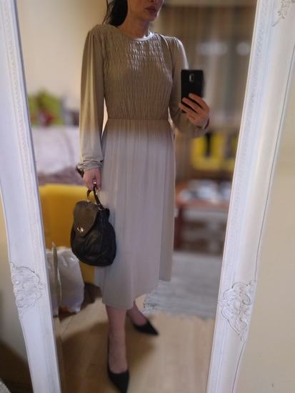 *ZARA* Midi/Maxi Haljina,Boja Peska, XS-L,%%