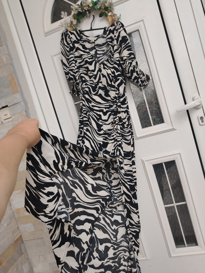 H&M animal print duga haljina XS