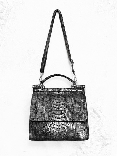D&G Miss Sicily Metallic Python/Reptile Print Bag
