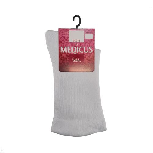 MEDICUS ČARAPE BEZ GUME, BELA, VEL: 37-40
