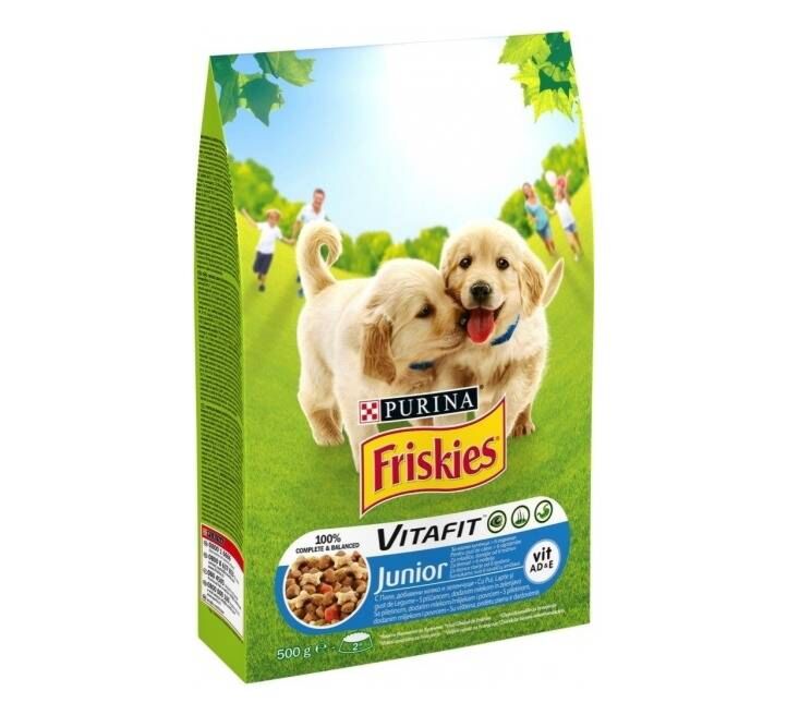 FRISKIES GRANULE ZA PSE JUNIOR PILETINA I POVRĆE 500 G