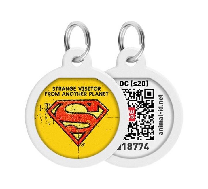 CLR WD PLOČICA SA QR KODOM ZA KUĆNE LJUBIMCE 25 MM - SUPERMAN A2202842