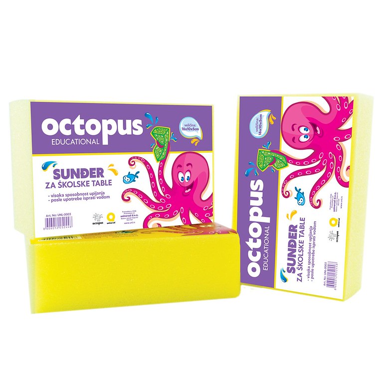SUNĐER ZA ŠKOLSKU TABLU OCTOPUS UNL-0003
