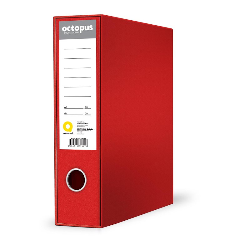REGISTRATOR A4 NORMAL OCTOPUS PROFESSIONAL CRVENI UNL-1572