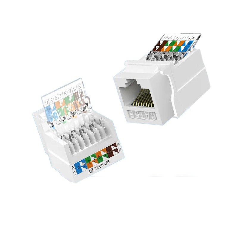 RJ45 Keystone Modul Cat5e – UTP Ženski Konektor bez Alata (Tool-less)