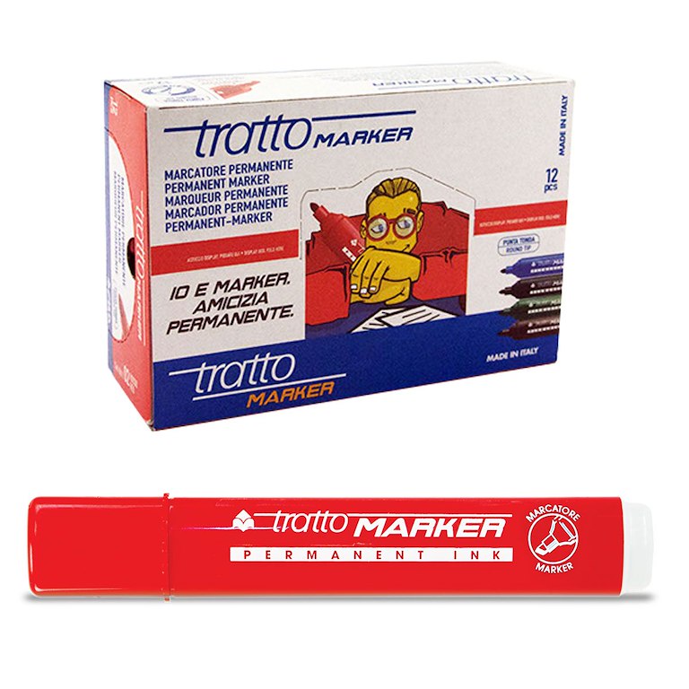 MARKER CRVENI TRATTO OKRUGLI VRH 841102