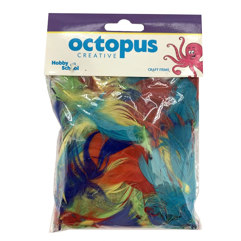 DEKORATIVNO PERJE MIX NEON 4-8cm 7g UNL-2447 OCTOPUS