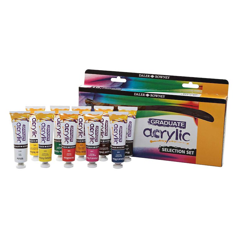 BOJA AKRILNA 10/1 SET 10x38ml 123900010 GRADUATE