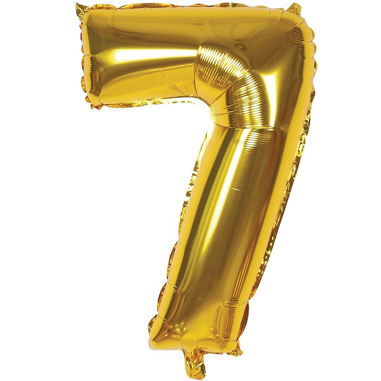 BALON BROJ 7 60cm ZLATNI UNL-1453