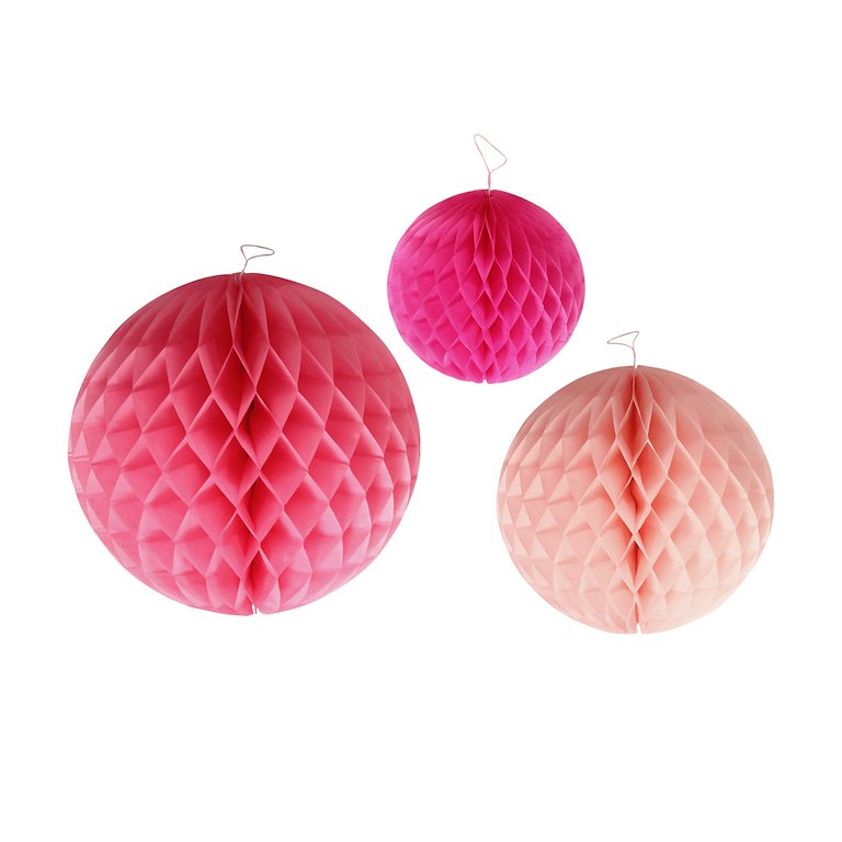PARTY HONEYCOMB BALL 3/1 PINK UNL-1379