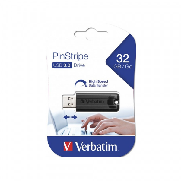 FLASH USB 32GB VERBATIM 3.0 PINSTRIPE