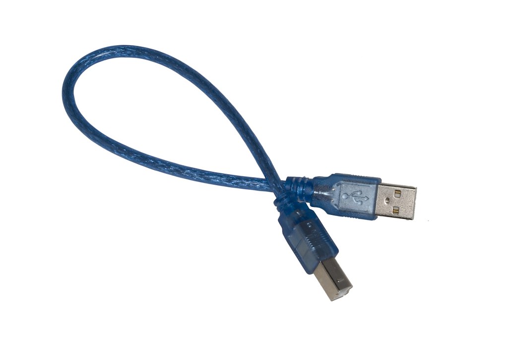 USB 2.0 Kabl Tip A na Tip B 50cm – Transparentno Plavi