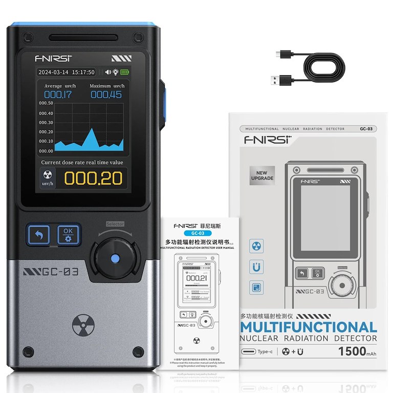 FNIRSI GC-03 3-u-1 Gajgerov Brojač i EMF Detektor Zračenja