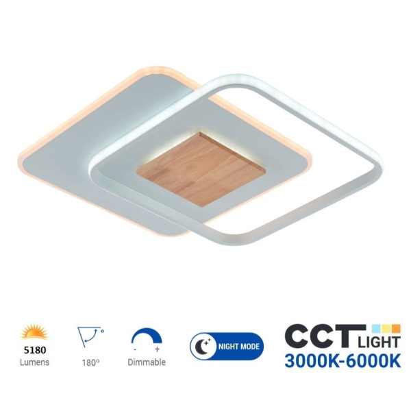 LED luster plafonjera CCT 60W 3000K-6000K sa daljinskim