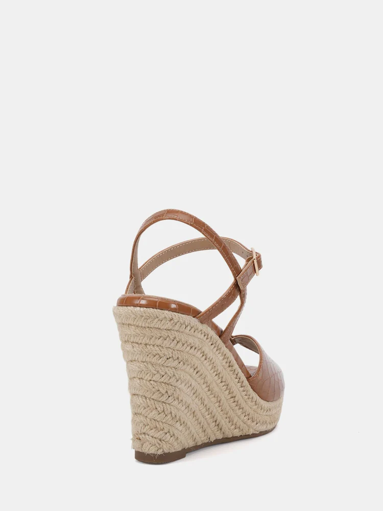 Smeđa - Sandale Novo Bliss Espadrille cipele sa punom petom