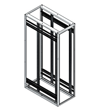 SORAX 19" osnovni okvir, RAL7035, Š=600xD=1.200xV=2.000mm
47U, osnovni okvir bez dijelova za oblaganje