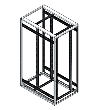 SORAX 19" osnovni okvir, RAL7035, Š=800xD=1.200xV=2.000mm
42U, osnovni okvir bez dijelova za oblaganje